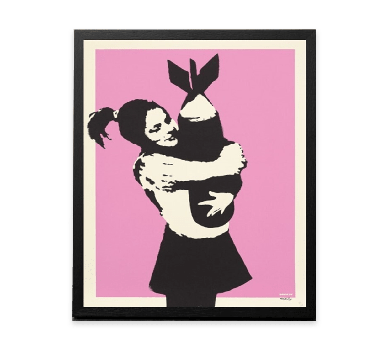 Coming Soon: signierter Banksy - Bomb Love von 2003